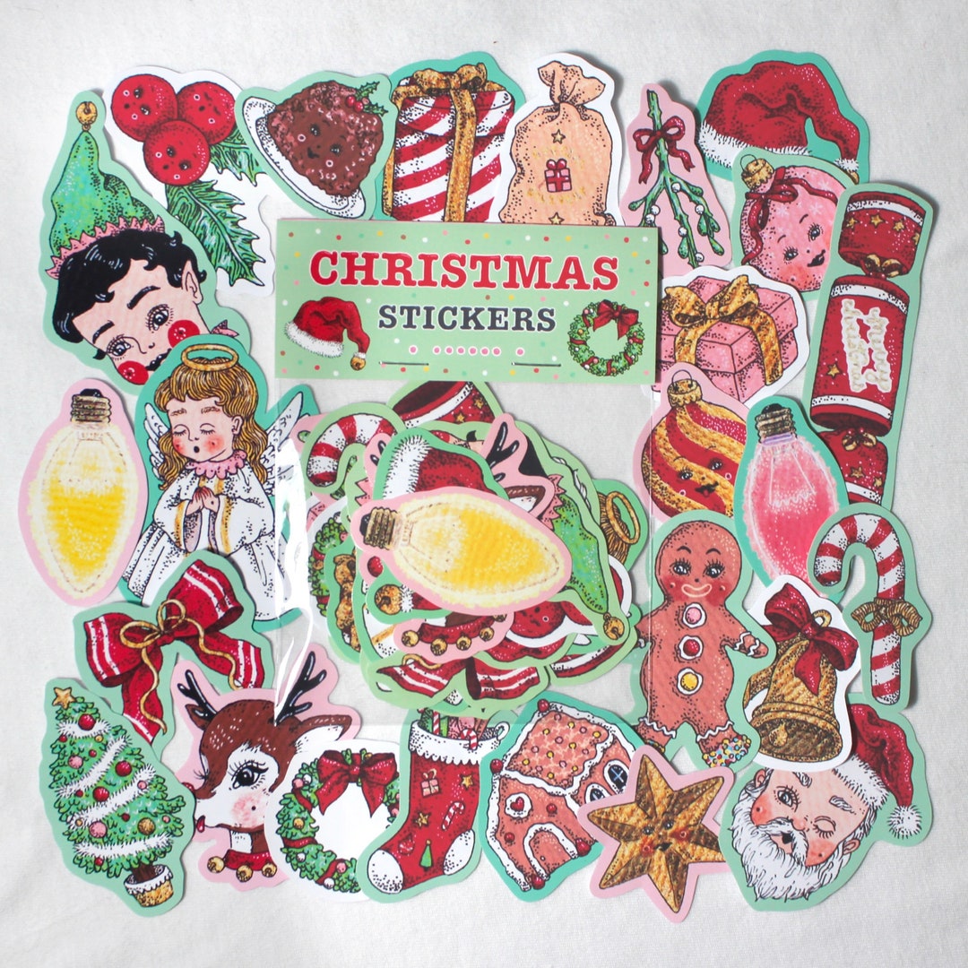 Christmas STICKERS 25 Pack - Etsy