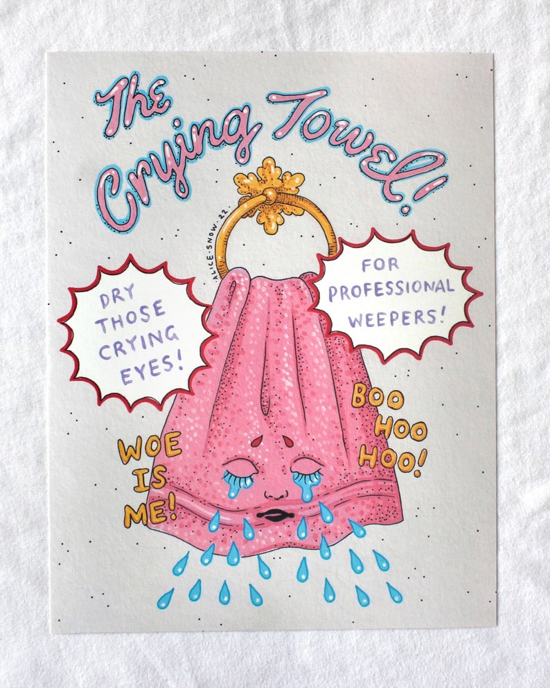 The Crying Towel PRINTS - Etsy