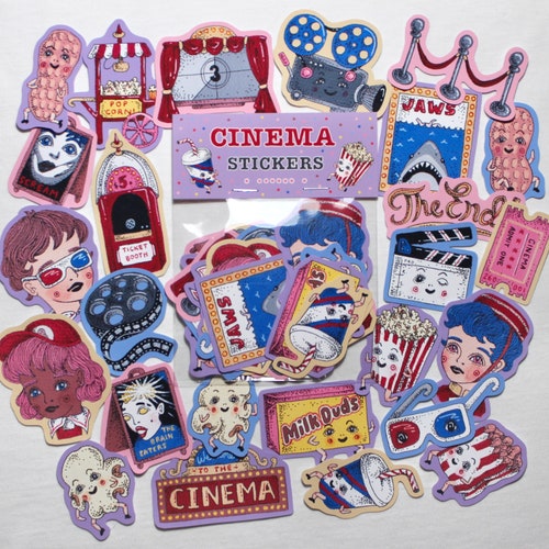 Cinema STICKERS 25 Pack - Etsy