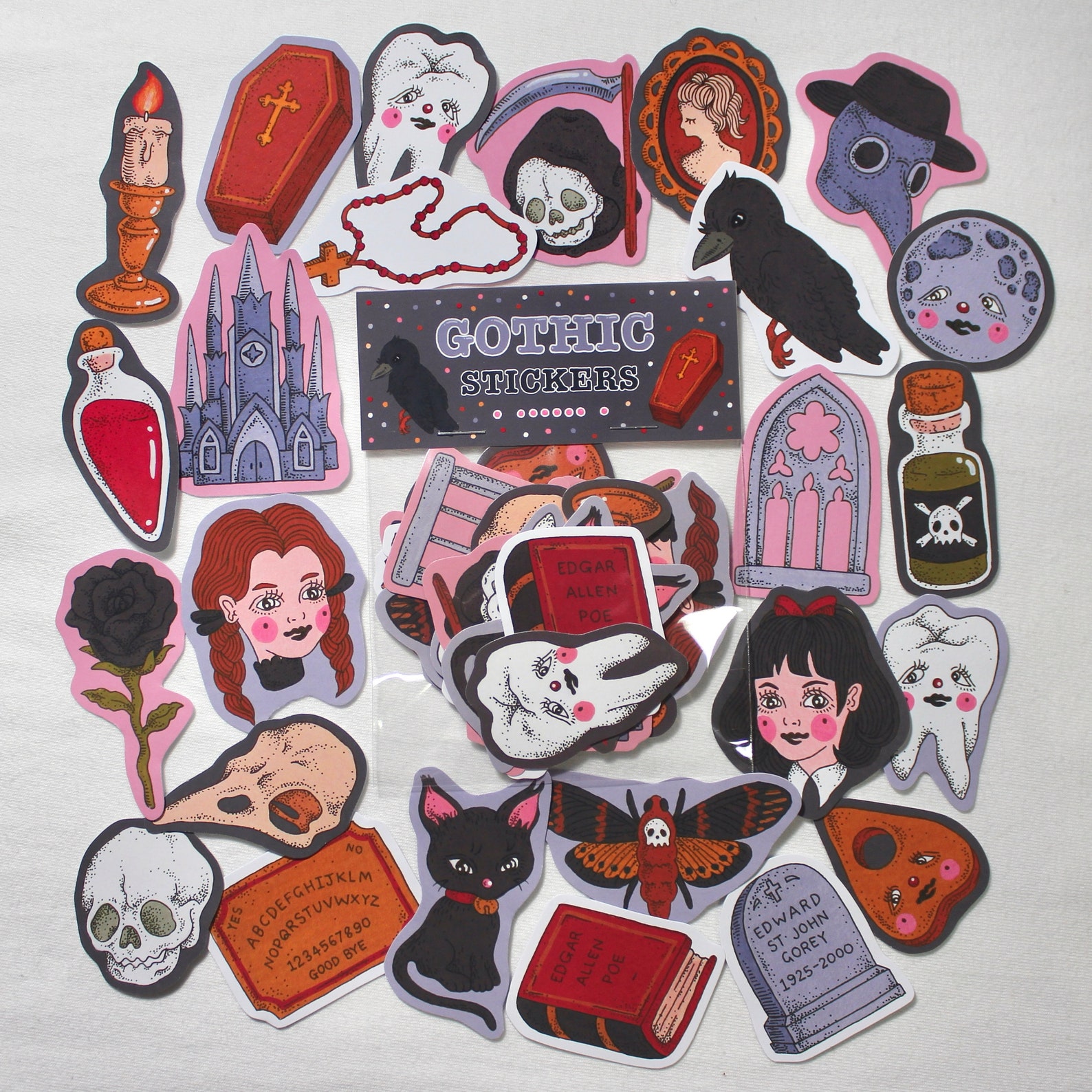 Gothic STICKERS (25 Pack) - Etsy