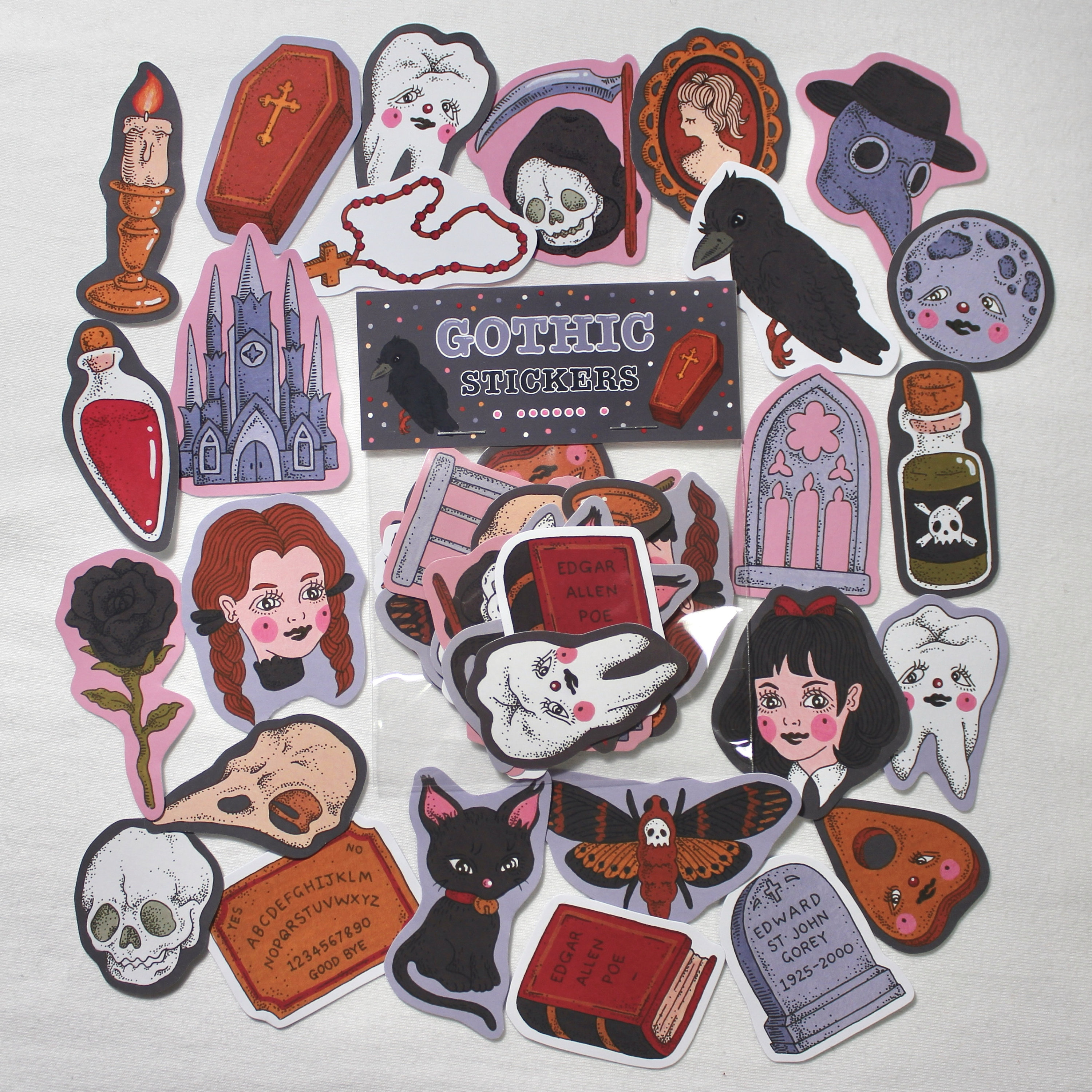 Gothic STICKERS (25 Pack) - Etsy
