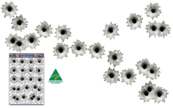 17 Fake BULLET HOLES Pack Funny Car Stickers Decal Bicycle - Etsy