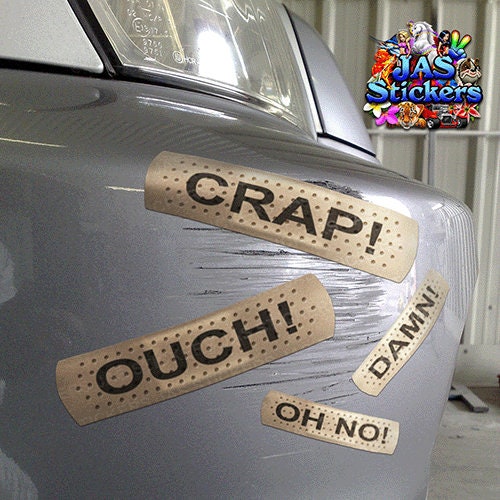 BAND AID Large Joke Scratch Dent Large Pack Car Stickers Decals Laptop ...