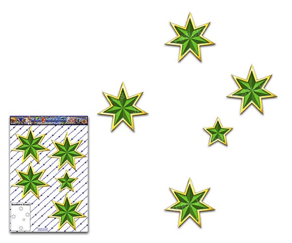 White SOUTHERN CROSS Stars Olympic Aussie Flag Large Car Sticker Decal ...