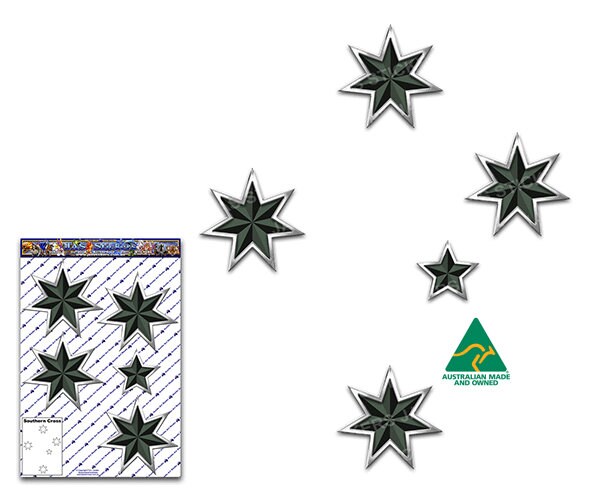 White SOUTHERN CROSS Stars Olympic Aussie Flag Large Car | Etsy