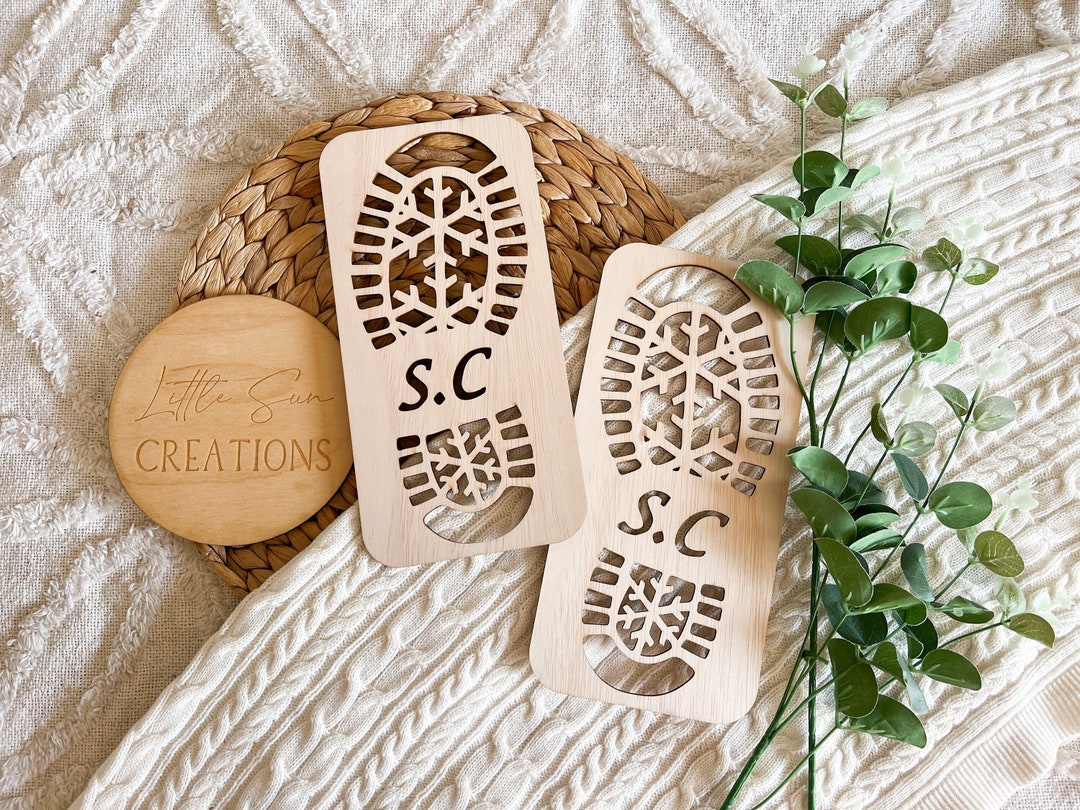 Santa's Boot Print I Wooden Santa Shoe Template I Santa Clause's Boot ...
