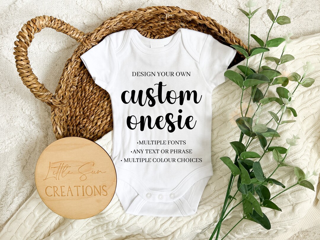 Create Your Own Fully Customisable Baby Onesie | Pregnancy Announcement ...