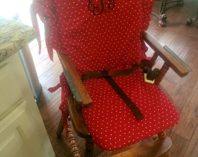 Wooden High Chair Pad, Vintage, Monogrammed, High Chair Cushion - Etsy