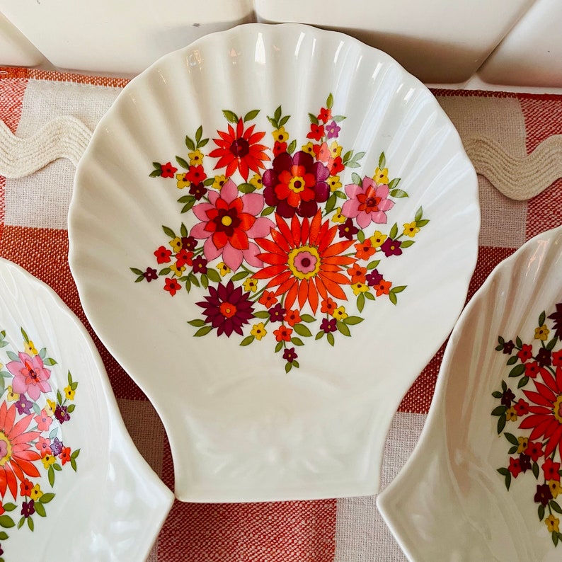 Set of 6 Vintage 70’s Apilco Shell Bowl in White Delicate Porcelain ...