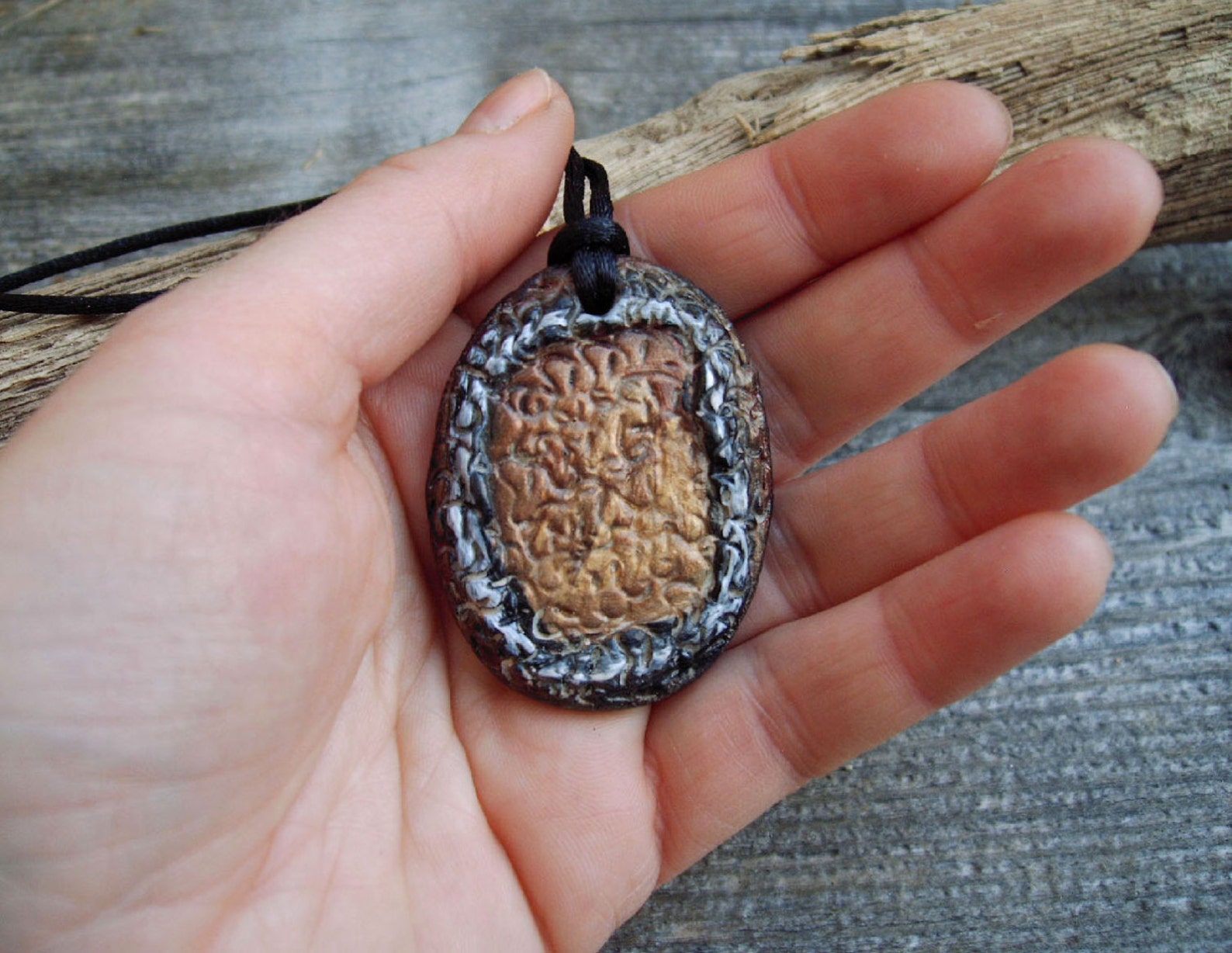 Unique Necklace Pendant, Handmade Jewelry, Handmade Pendatnt, Air Dry ...