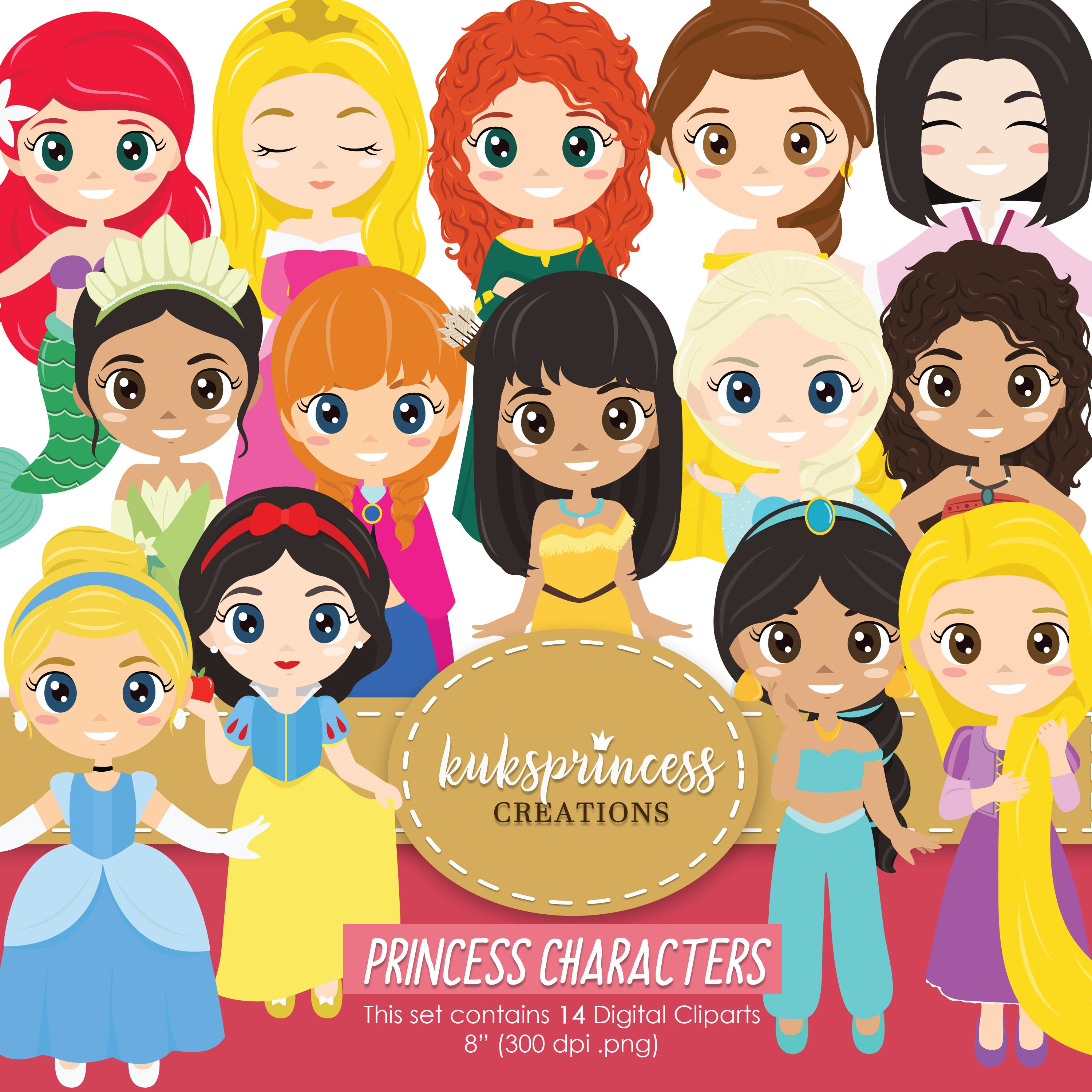 Chibi Characters Clipart - Etsy