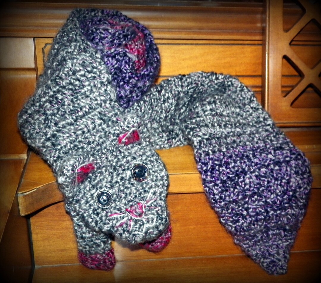Calico Kitty Scarf - for Kids or Adults, Girls/boys INVENTORY CLEAR OUT ...