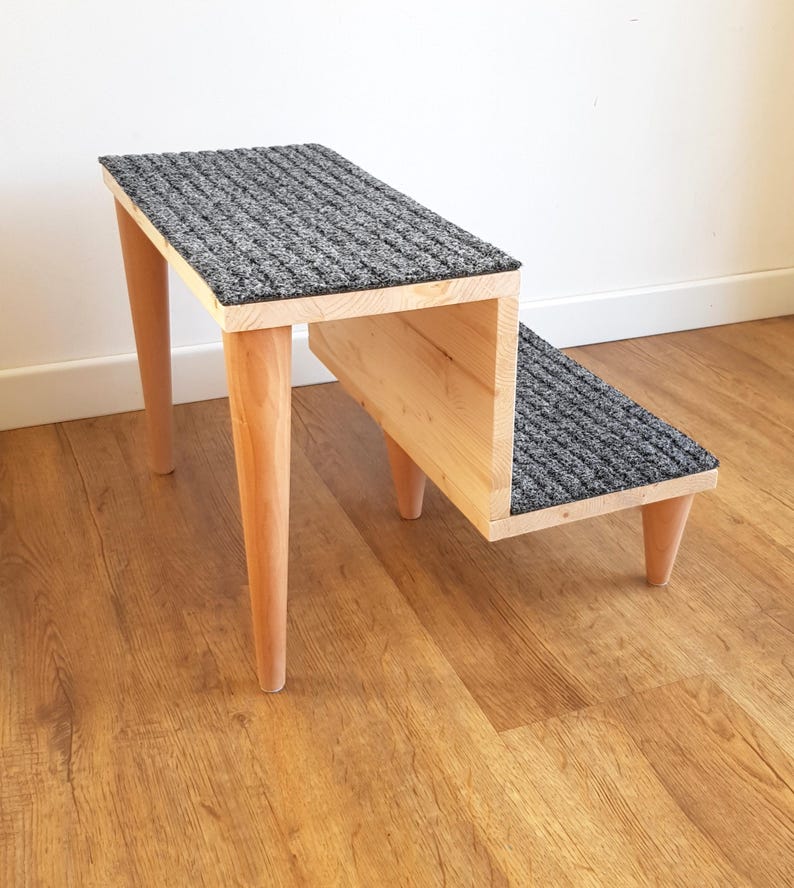 Modern Wood Pet Step Stool: Cat & Dog Stairs - Etsy