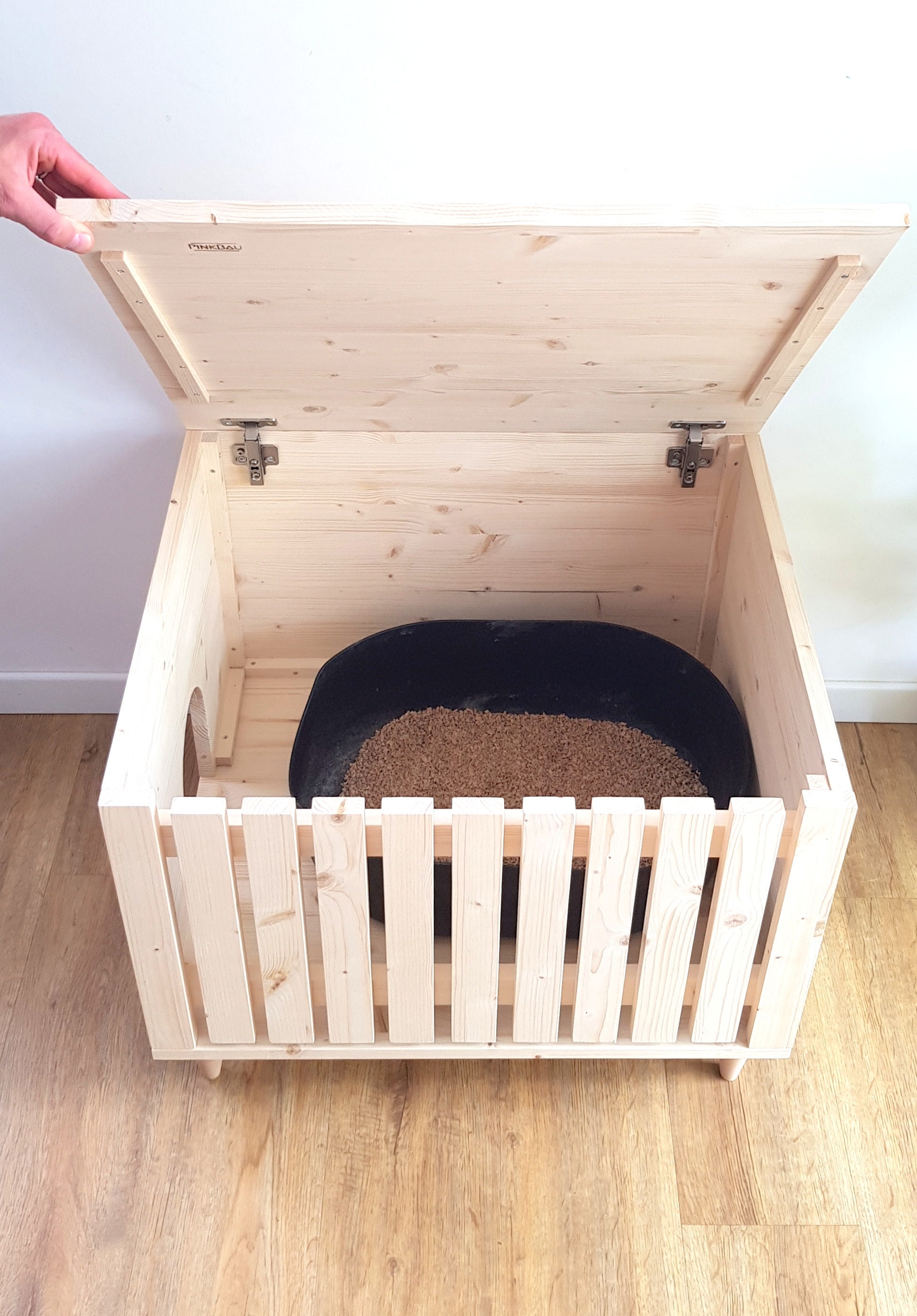 Modern Cat Litter Box Cabinet Build Plans: DIY Cat Furniture (digital ...