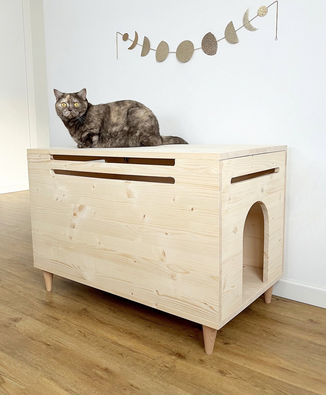 Modern Large Litter Box Cabinet With Top Opening, Cat Litter Box ...