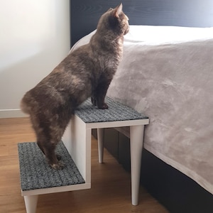 Modern Wood Two Steps Pet Stairs, Pet Step Stool, Cat Steps, Dog Steps ...