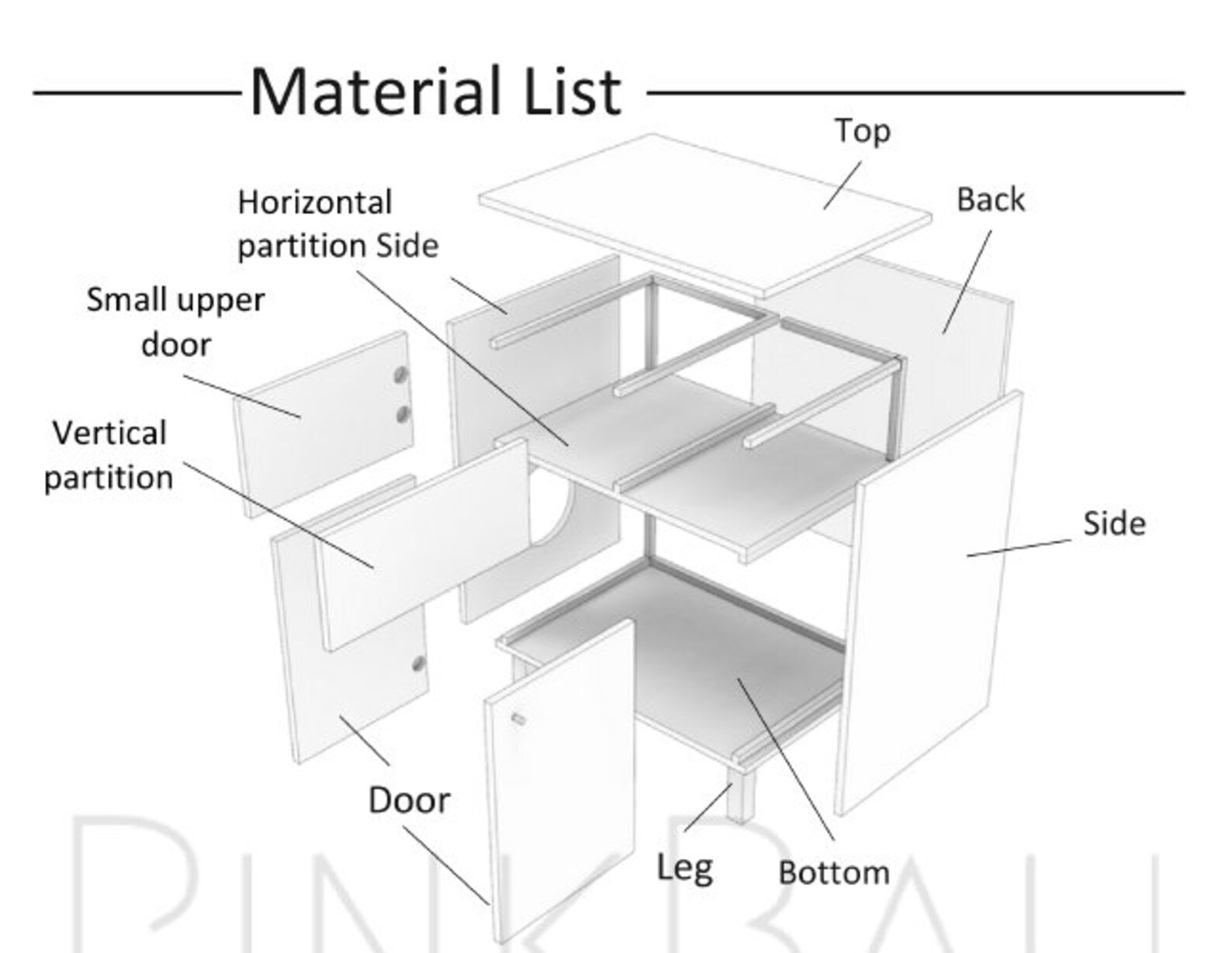 Modern Cat Litter Box Cabinet Build Plans: DIY Cat Furniture (digital ...