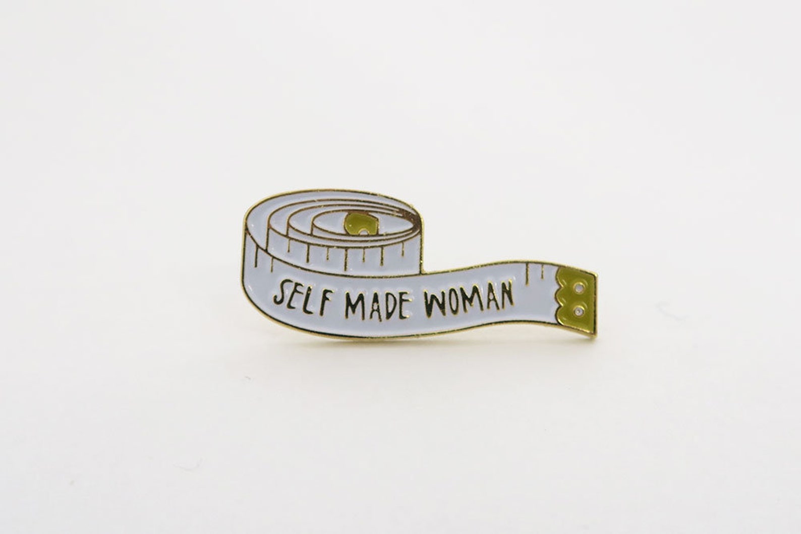 Self Made Woman | Enamel Lapel Pin | Measuring Tape Badge - Etsy