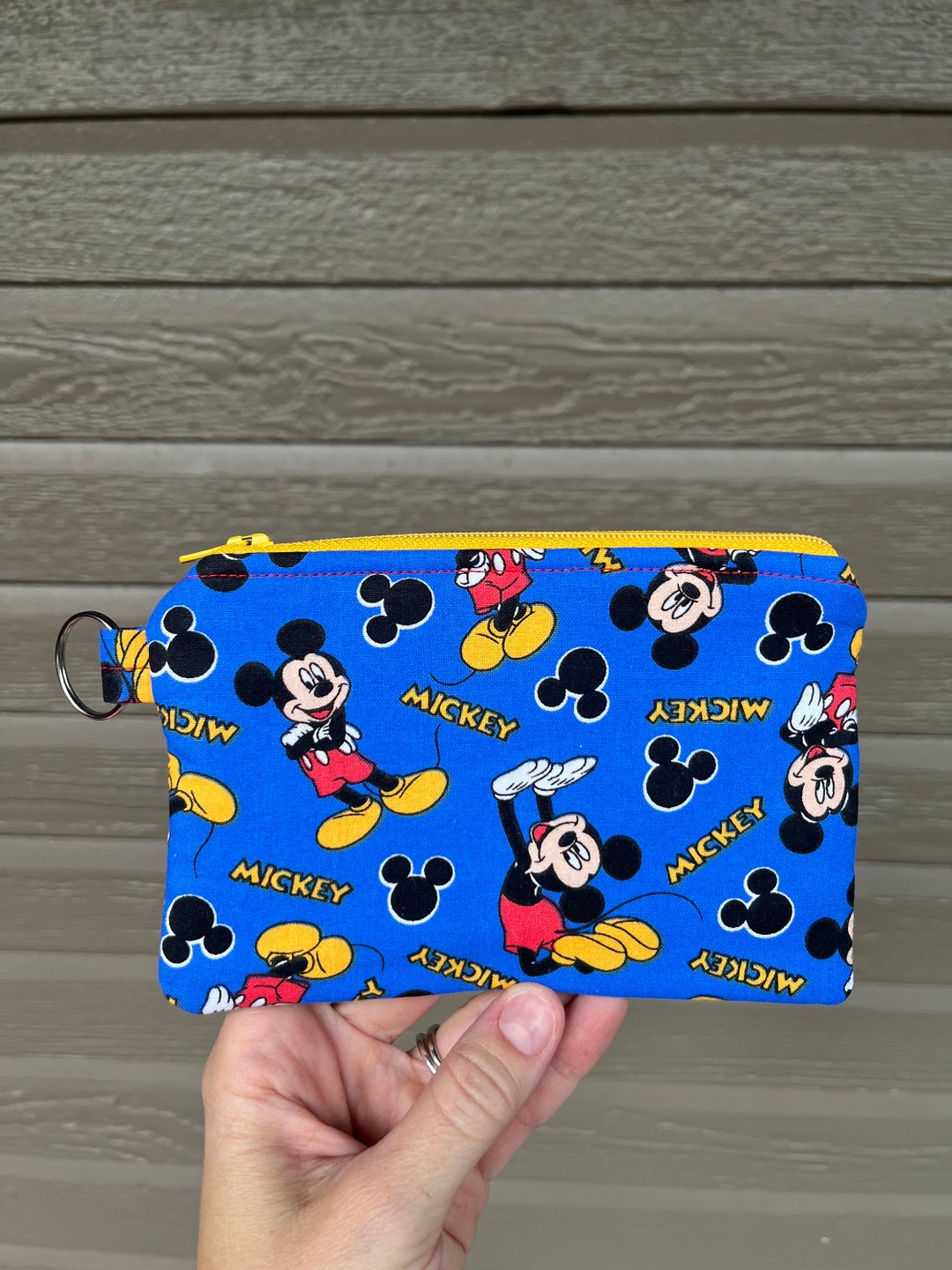 Mickey Mouse Zipper Pouch/ Disney Zipper Pouch/ Makeup Pouch/ Disney ...