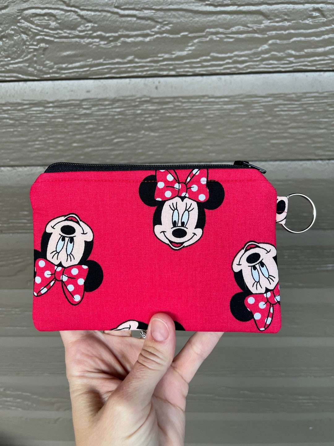 Minnie Mouse Zipper Pouch/ Minnie Mouse/ Disney Zipper Pouch/ Makeup ...