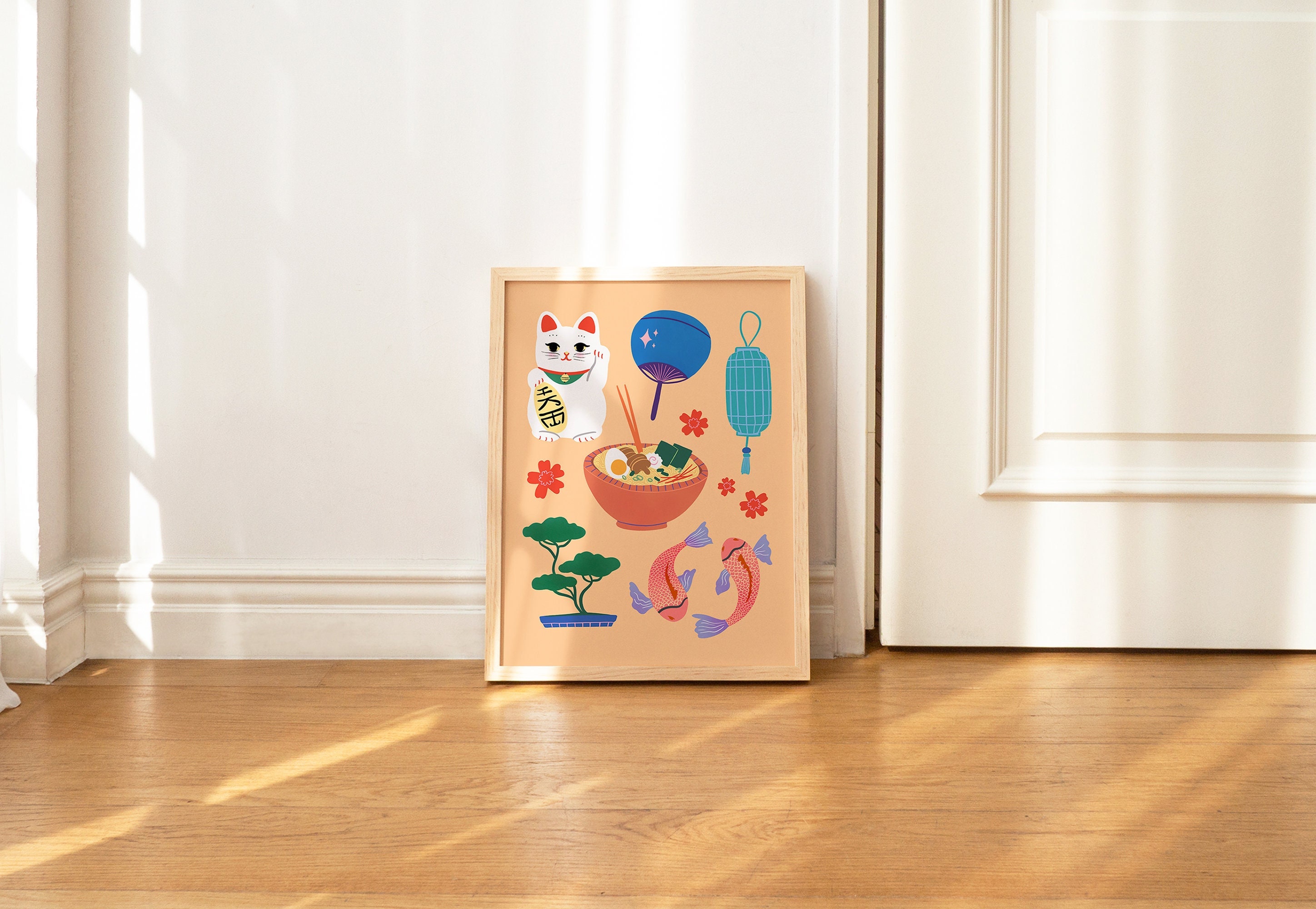 Japanese Ramen Wall Print Digital Download Print Maneki - Etsy