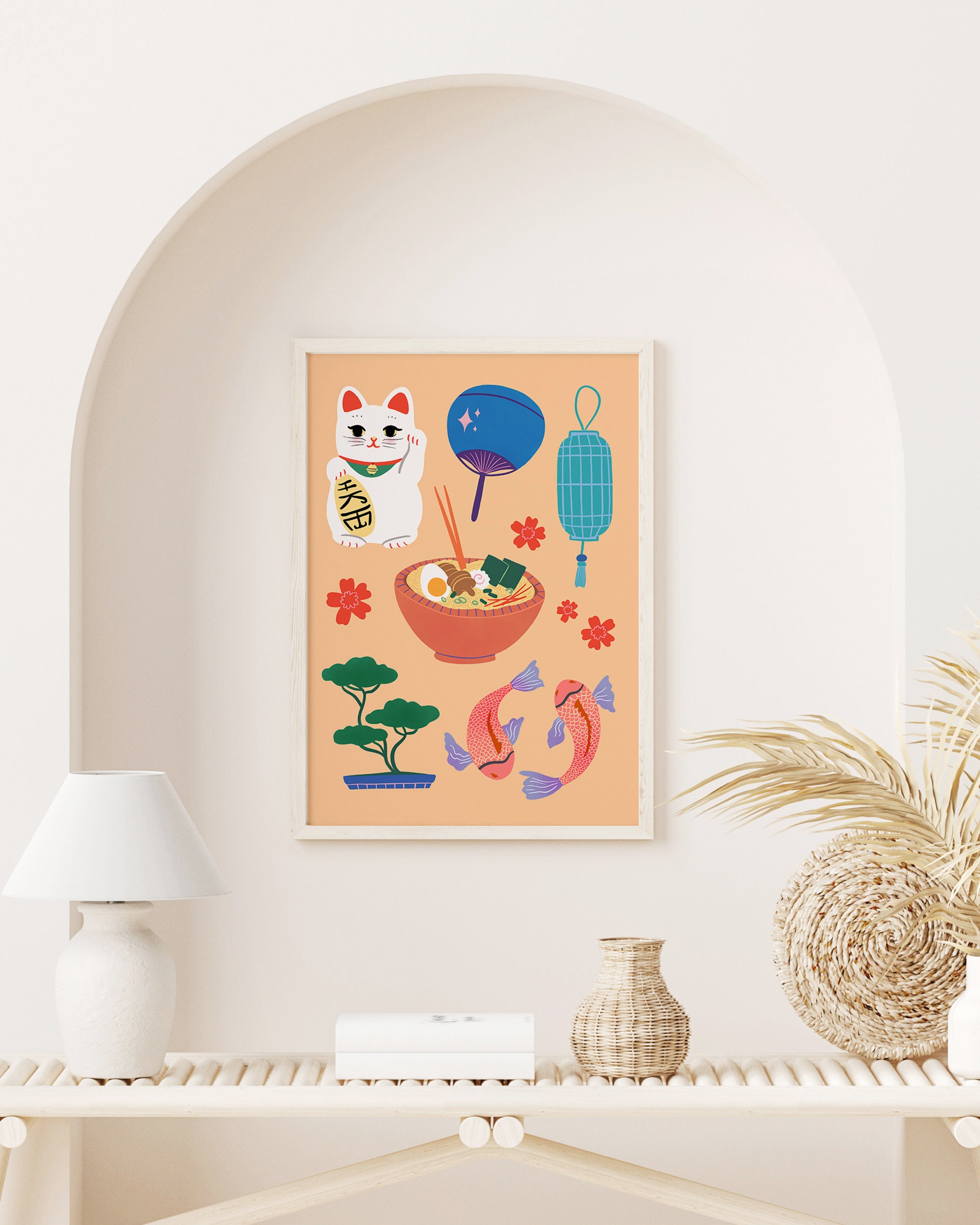 Japanese Ramen Wall Print Digital Download Print Maneki - Etsy