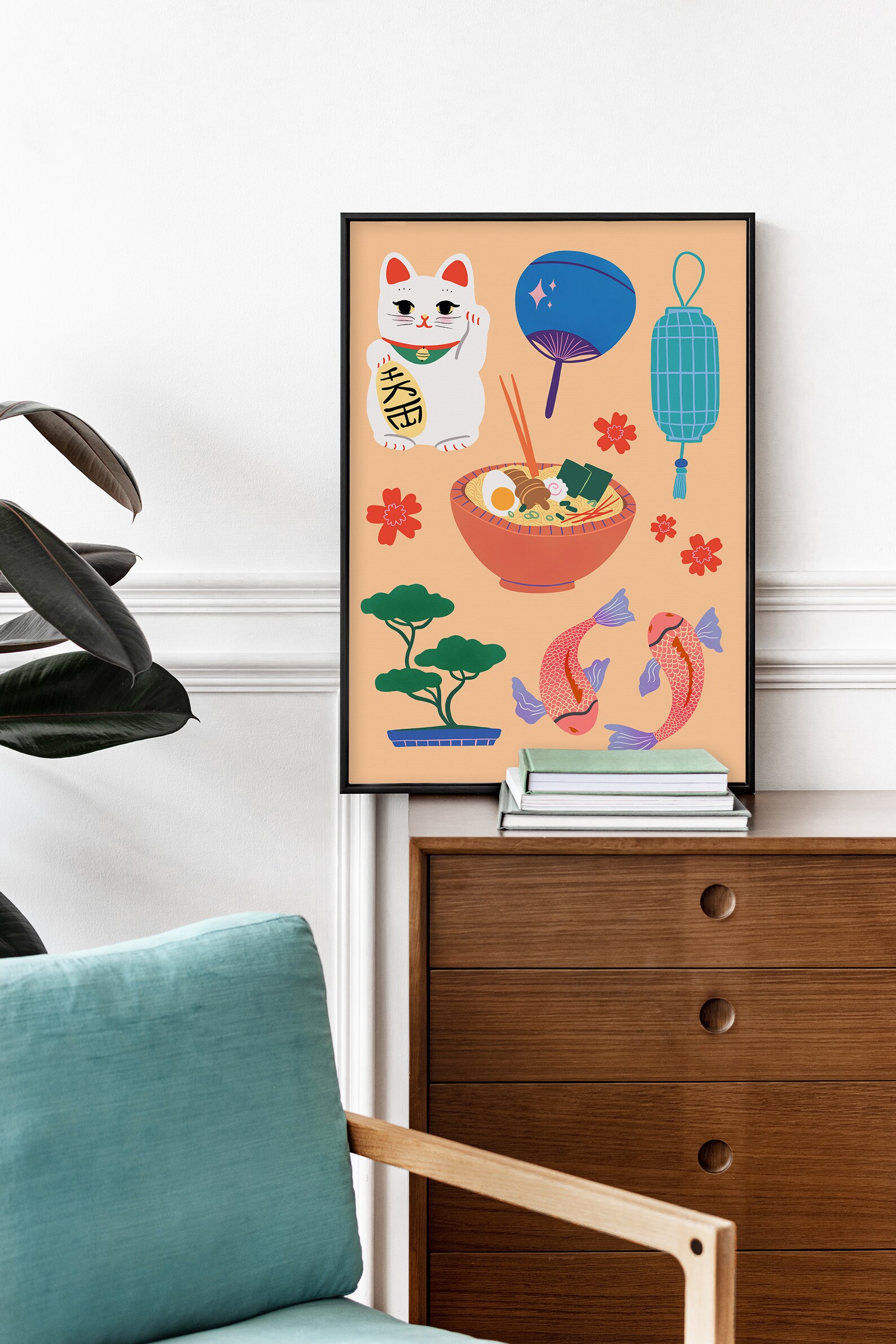 Japanese Ramen Wall Print Digital Download Print Maneki - Etsy