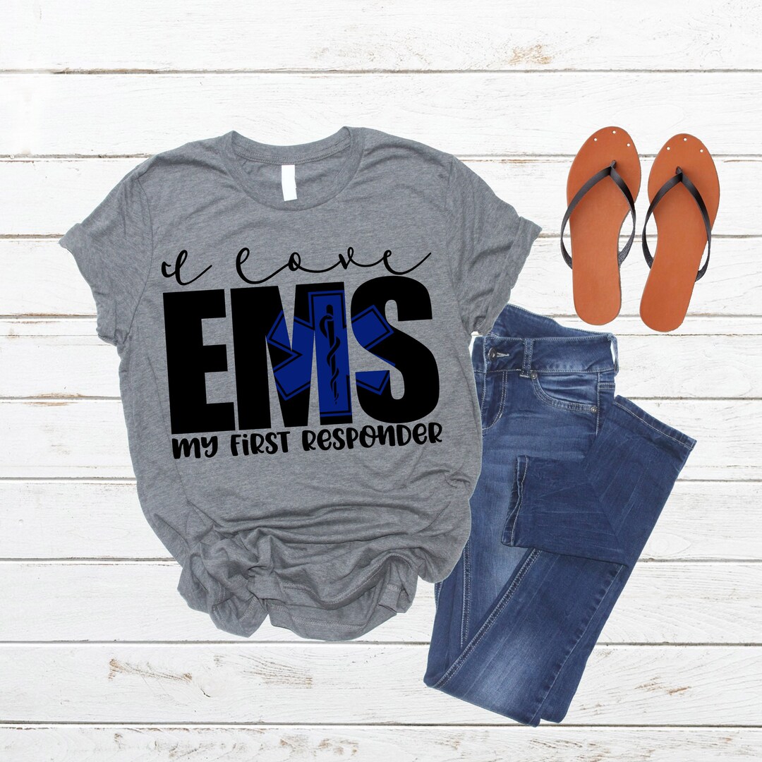 I Love My First Responder SVG - Etsy