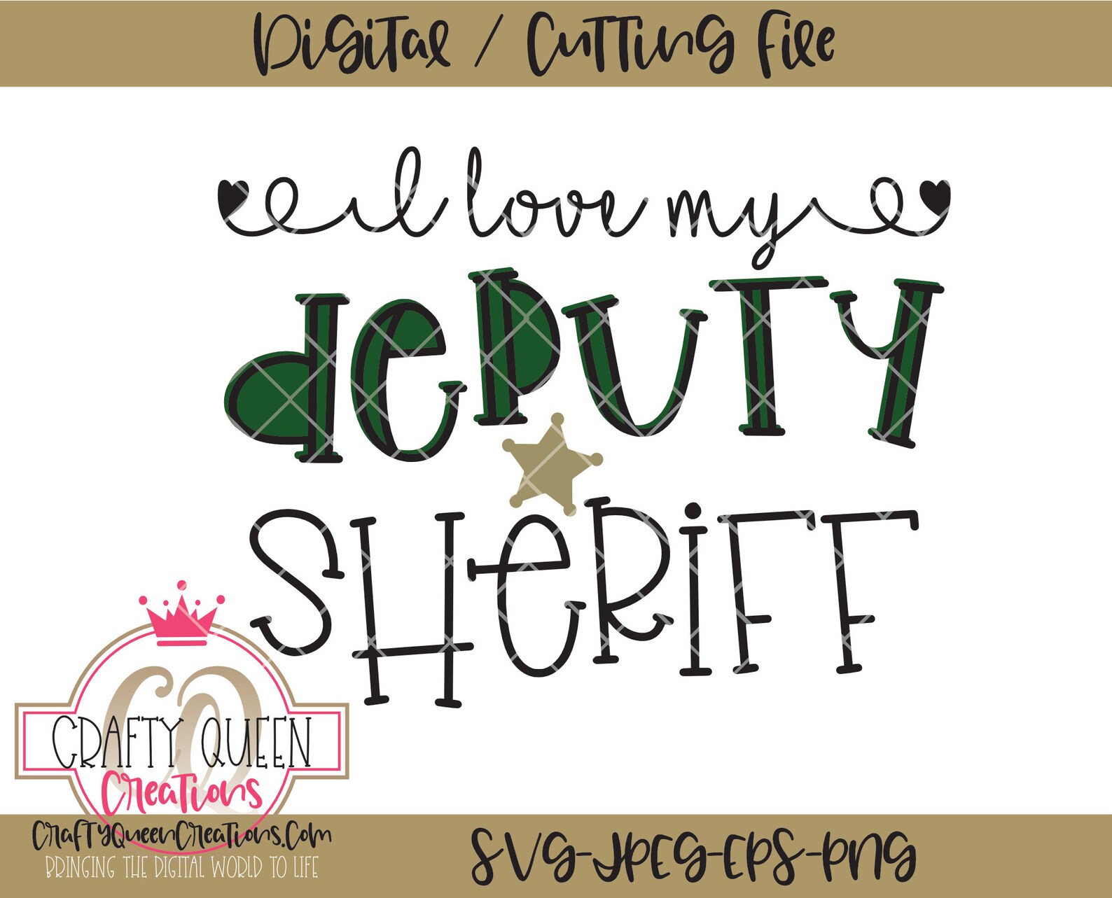 Love My Deputy Sheriff SVG - Etsy