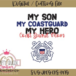 Coast Guard Mom SVG - Etsy