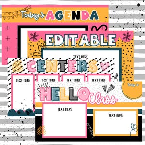 Spunky Class Agenda Slides - Etsy