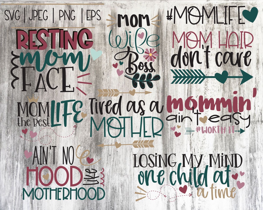 Mommin' Bundle SVG Pack - Etsy