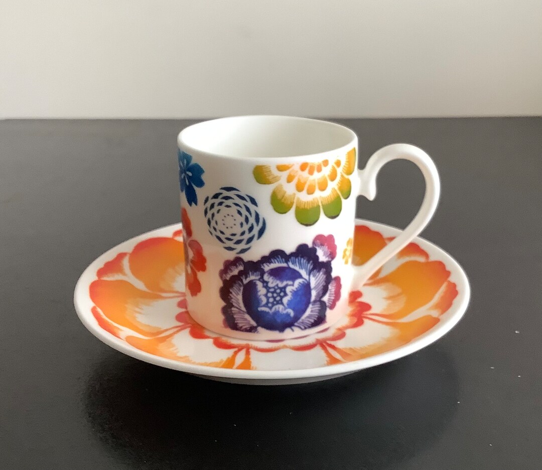 Villeroy and Boch Anmut Bloom Very Rare Set of Demitasse / Espresso Cup ...