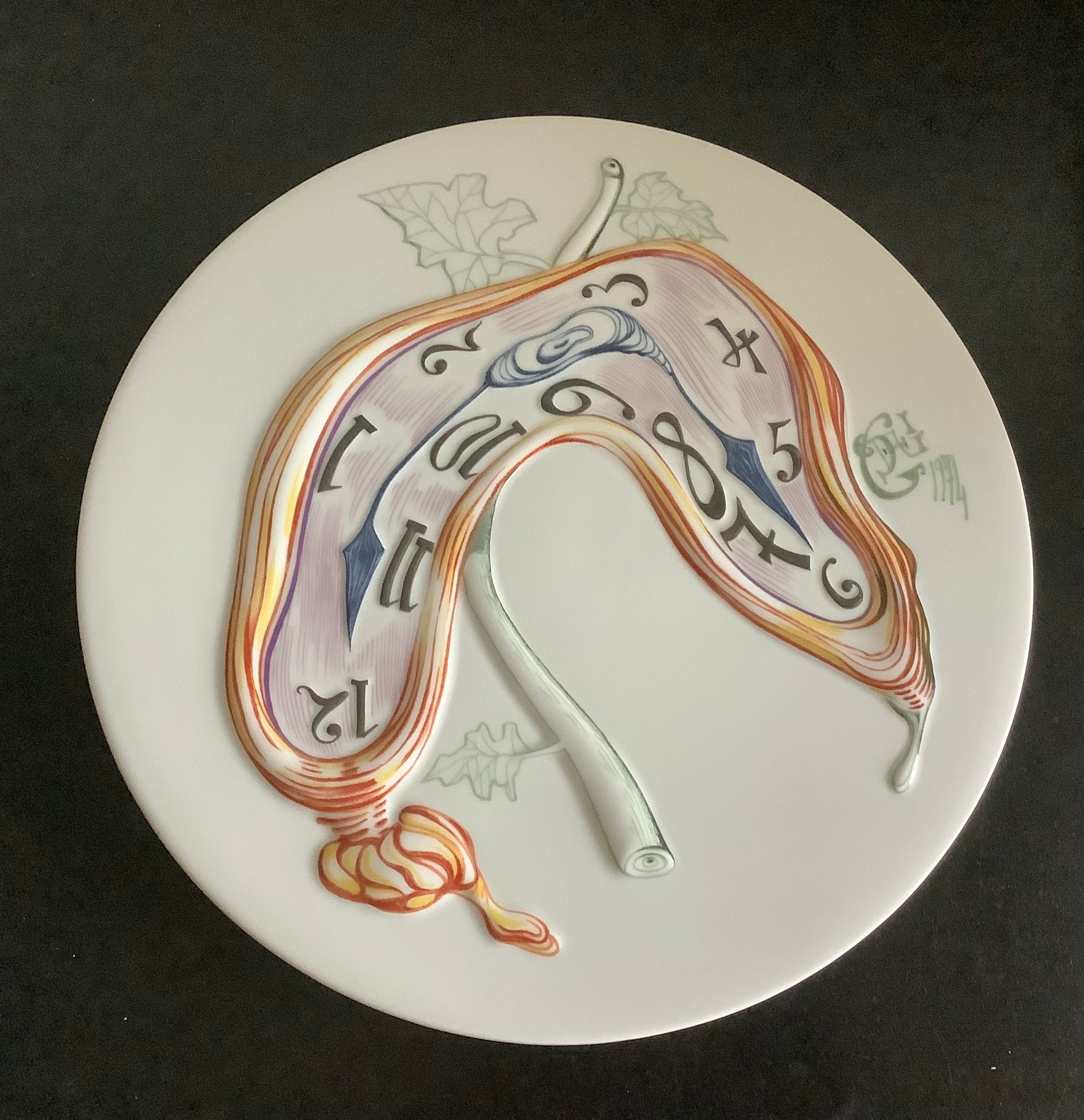 Rosenthal Plate Salvador Dali Melting Clock Plate, 1976. With Signed ...