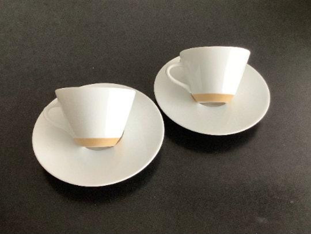 Nespresso Ritual Set of 2 Porcelain Cappuccino Cups With Saucers ...