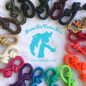 22 Colors Yacht Rope 10 Curb Strap Horse Tack for Use With Snaffle Bits ...