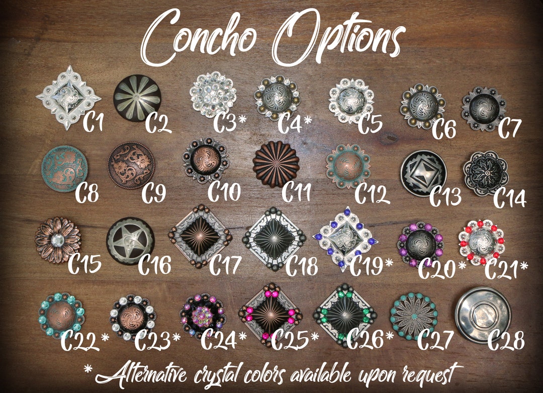 Pair 2 of Replacement Conchos 1.5 Screw Back Conchos 24 Options ...