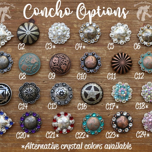 Pair 2 of Replacement Conchos 1.5 Screw Back Conchos | Etsy