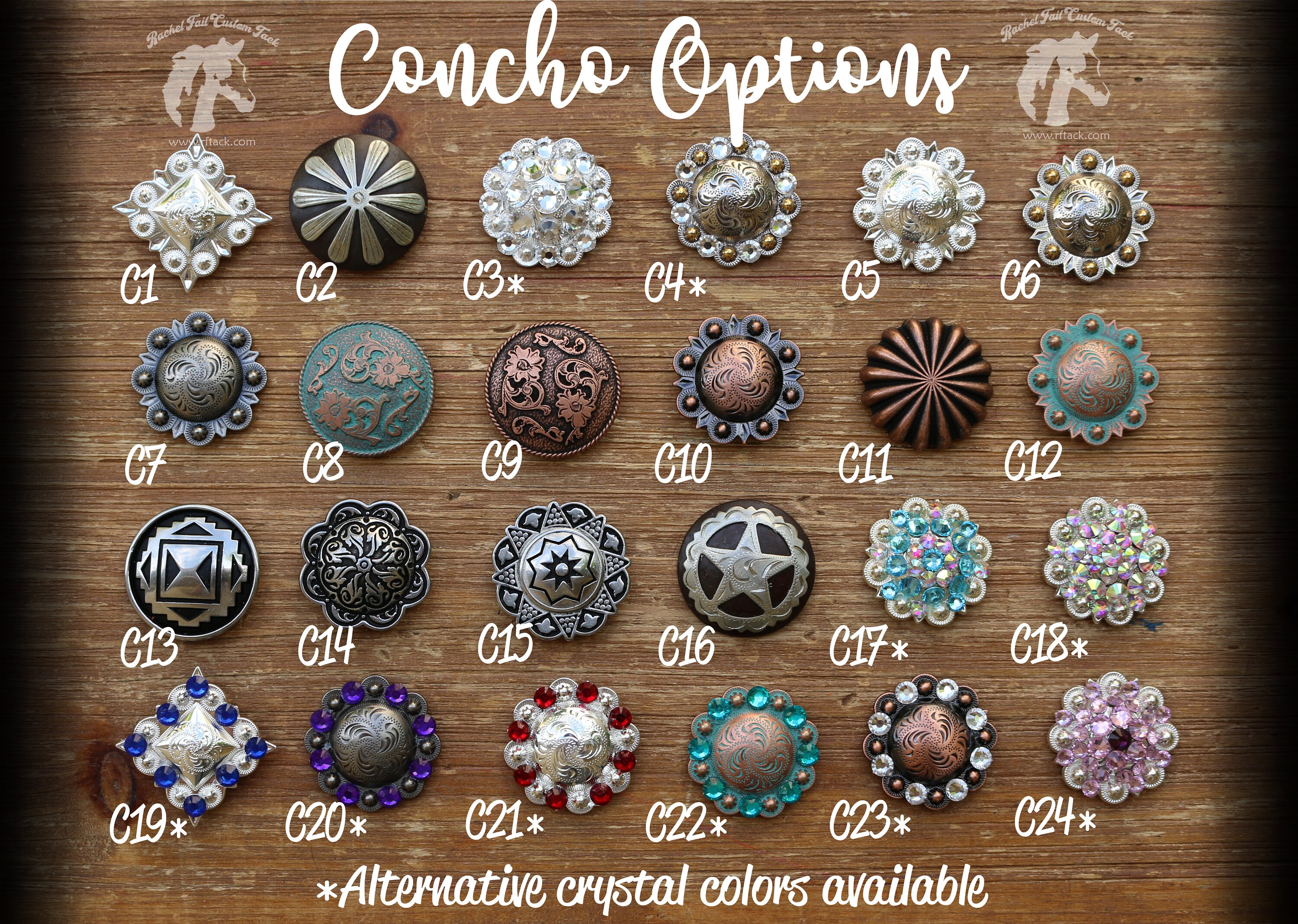 Pair 2 of Replacement Conchos 1.5 Screw Back Conchos | Etsy