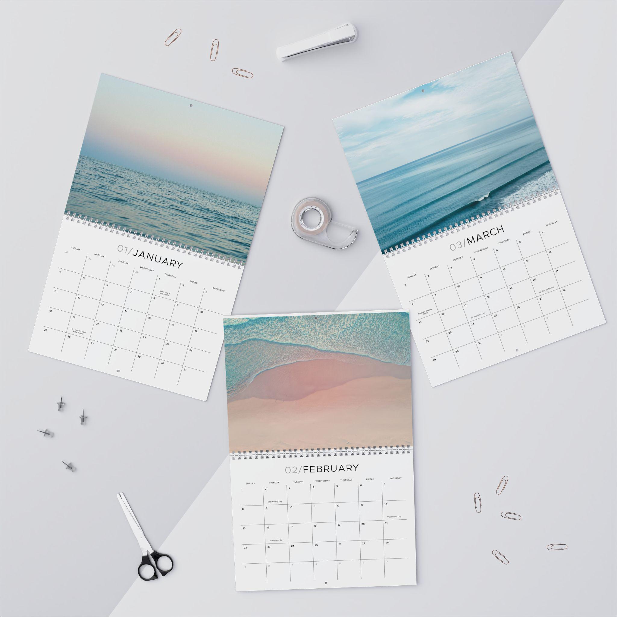 2026 Wall Calendar Ocean Photography Nautical Art Wall Calendars ...
