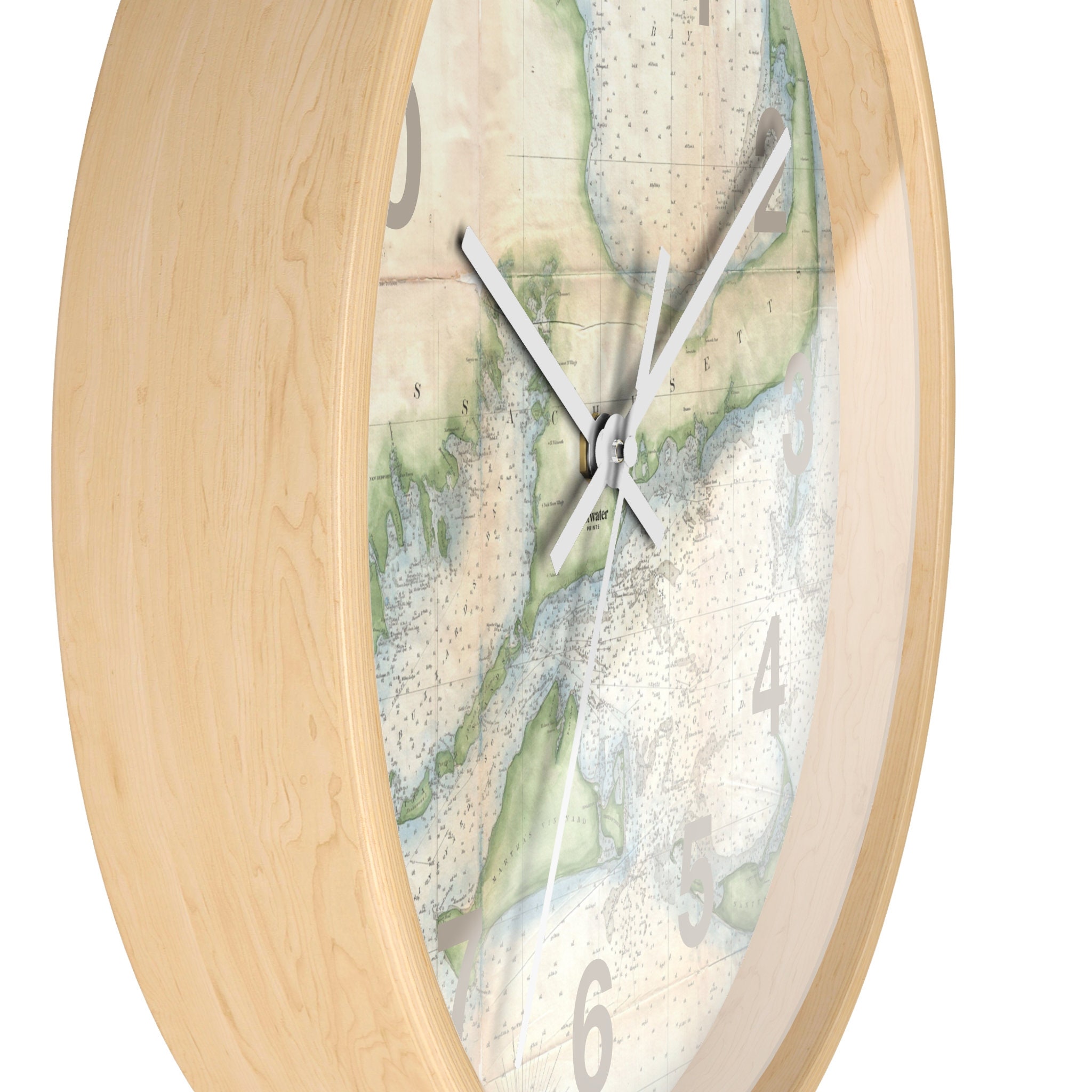 Cape Cod and the Islands Map Wall Clock Beach Cape Cod Beach Clock ...