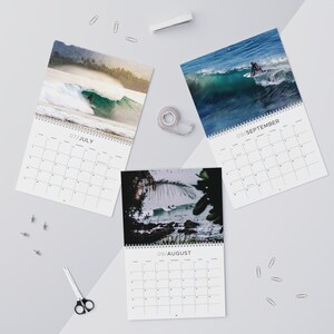 2025 Surfing Wall Calendar 8.5x11 Letter Size Calendar Surf Calendar ...