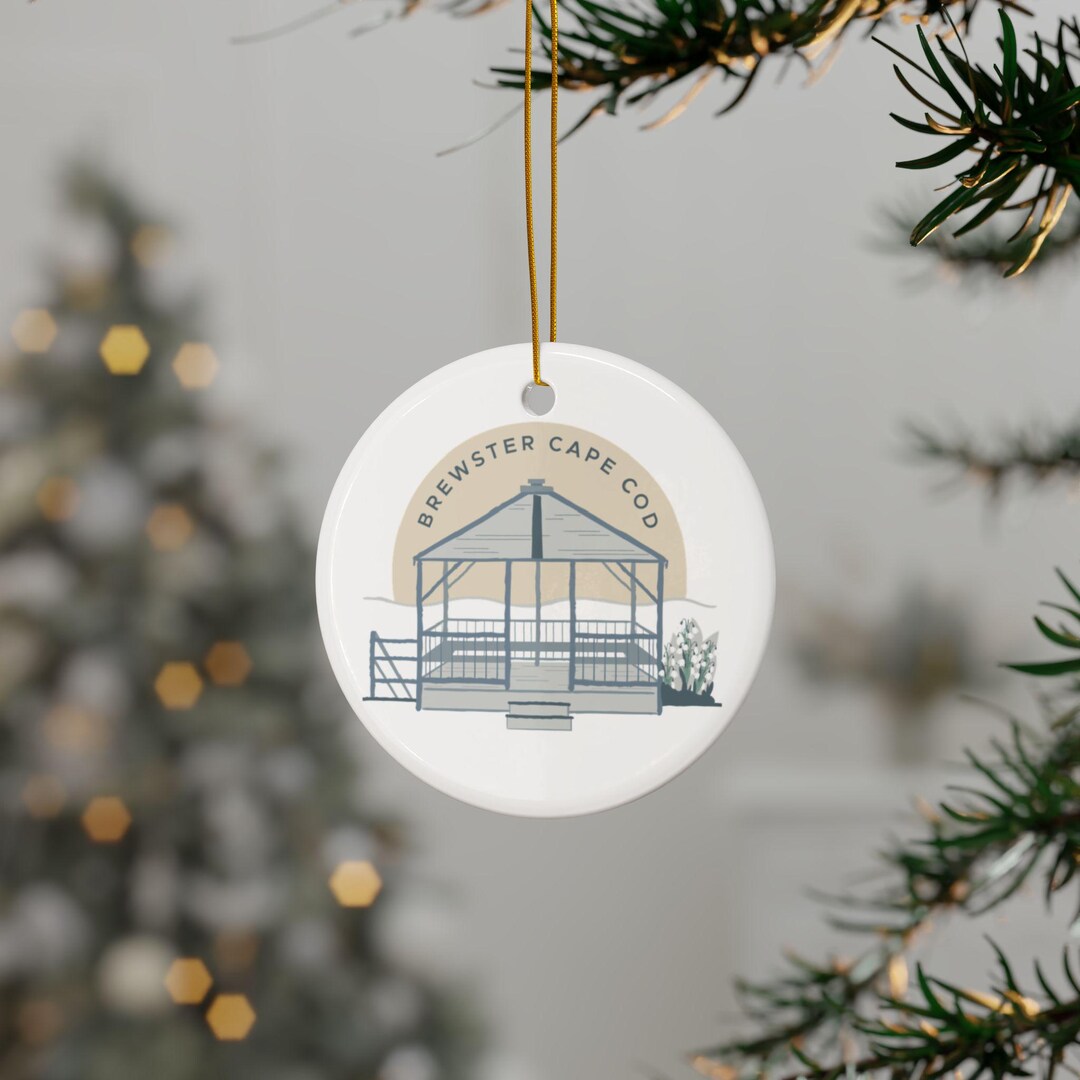 Brewster Cape Cod Holiday Ornament Ceramic Cape Cod Ornament Christmas Decoration - Etsy
