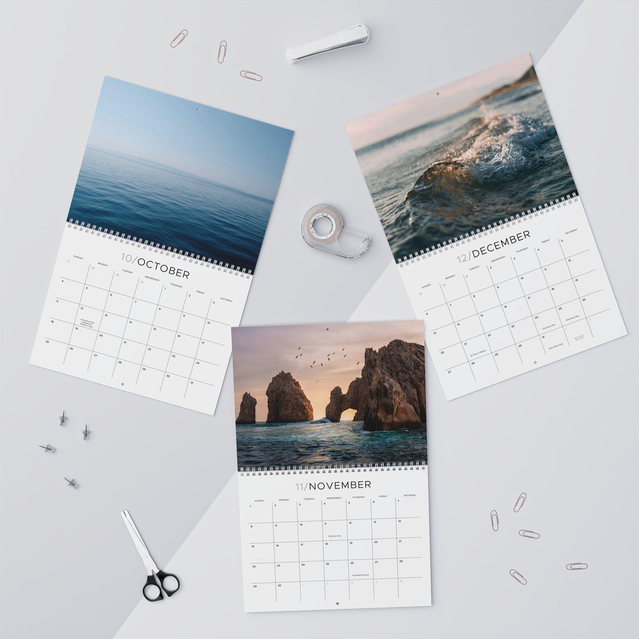 2026 Wall Calendar Ocean Photography Nautical Art Wall Calendars ...