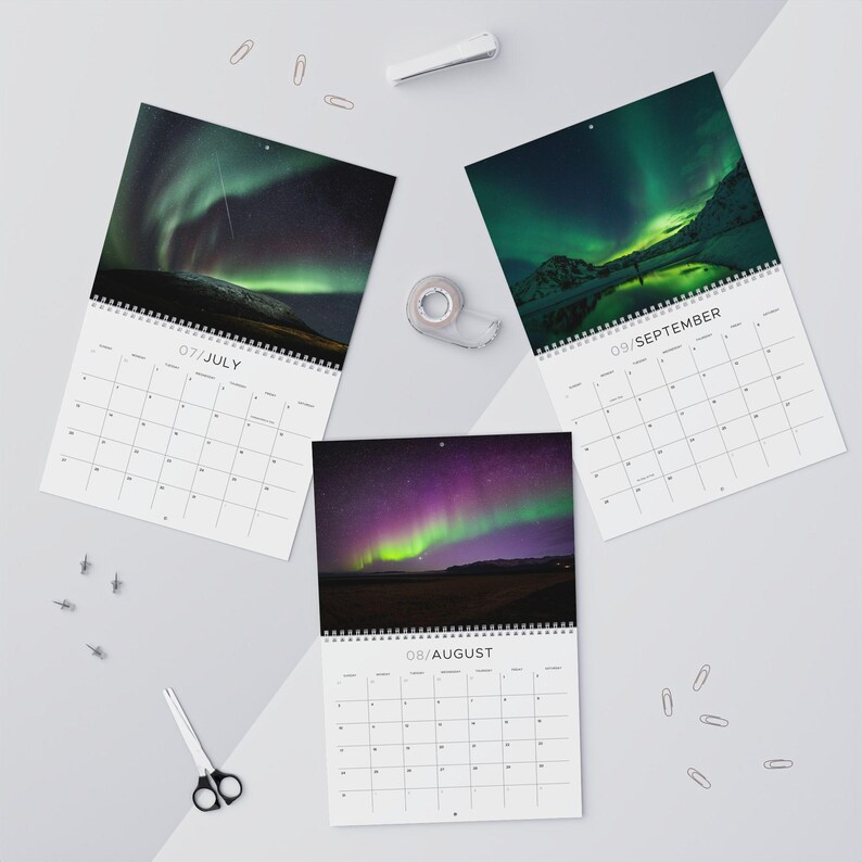 2025 Wall Calendar Northern Lights Calendar 2025 Calendar Northern ...