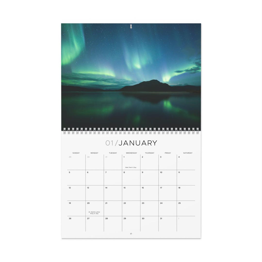 2025 Wall Calendar Northern Lights Calendar 2025 Calendar Northern ...