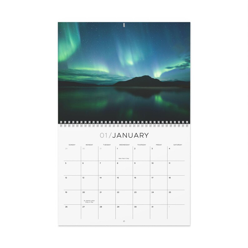 2025 Wall Calendar Northern Lights Calendar 2025 Calendar Northern ...