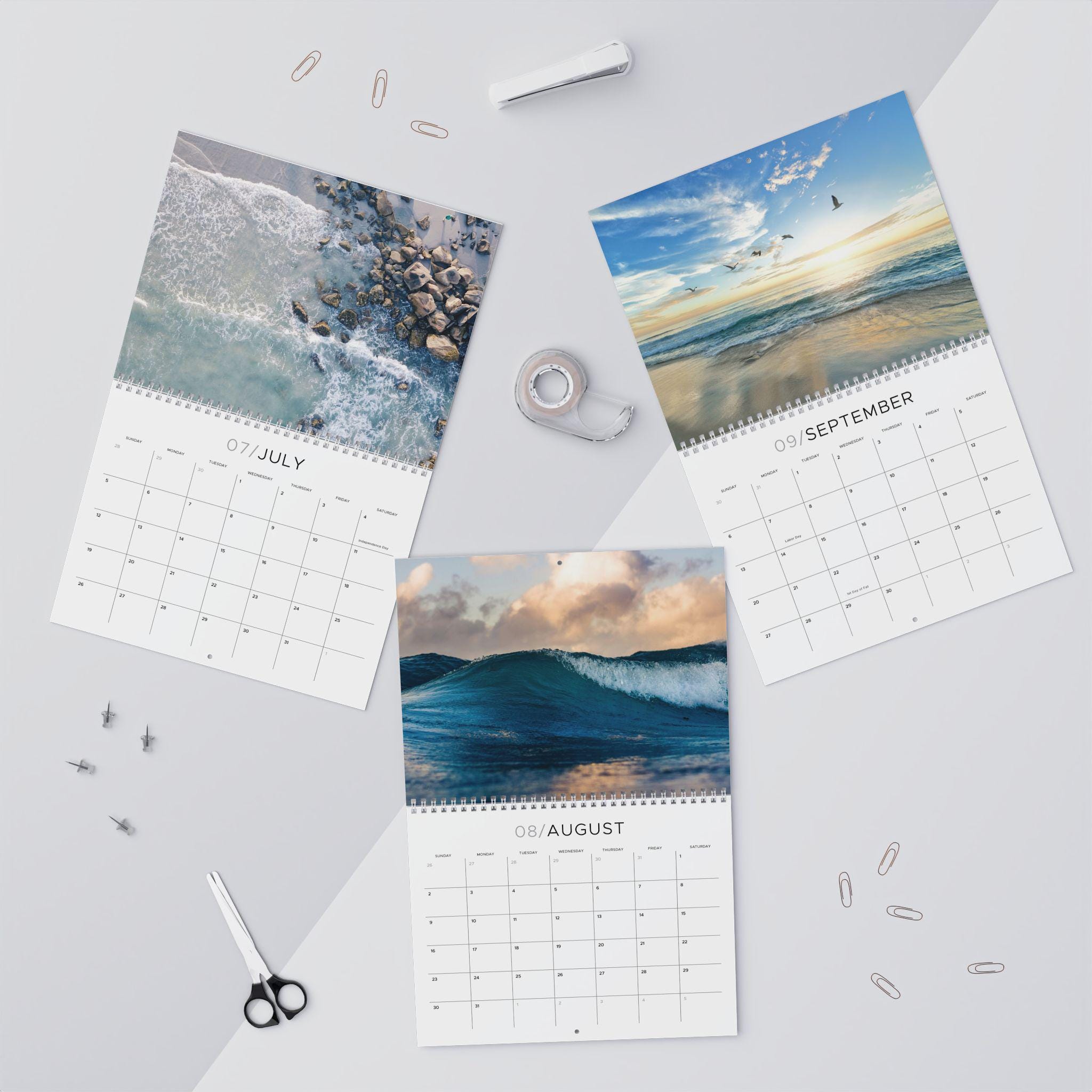 2026 Wall Calendar Ocean Photography Nautical Art Wall Calendars ...