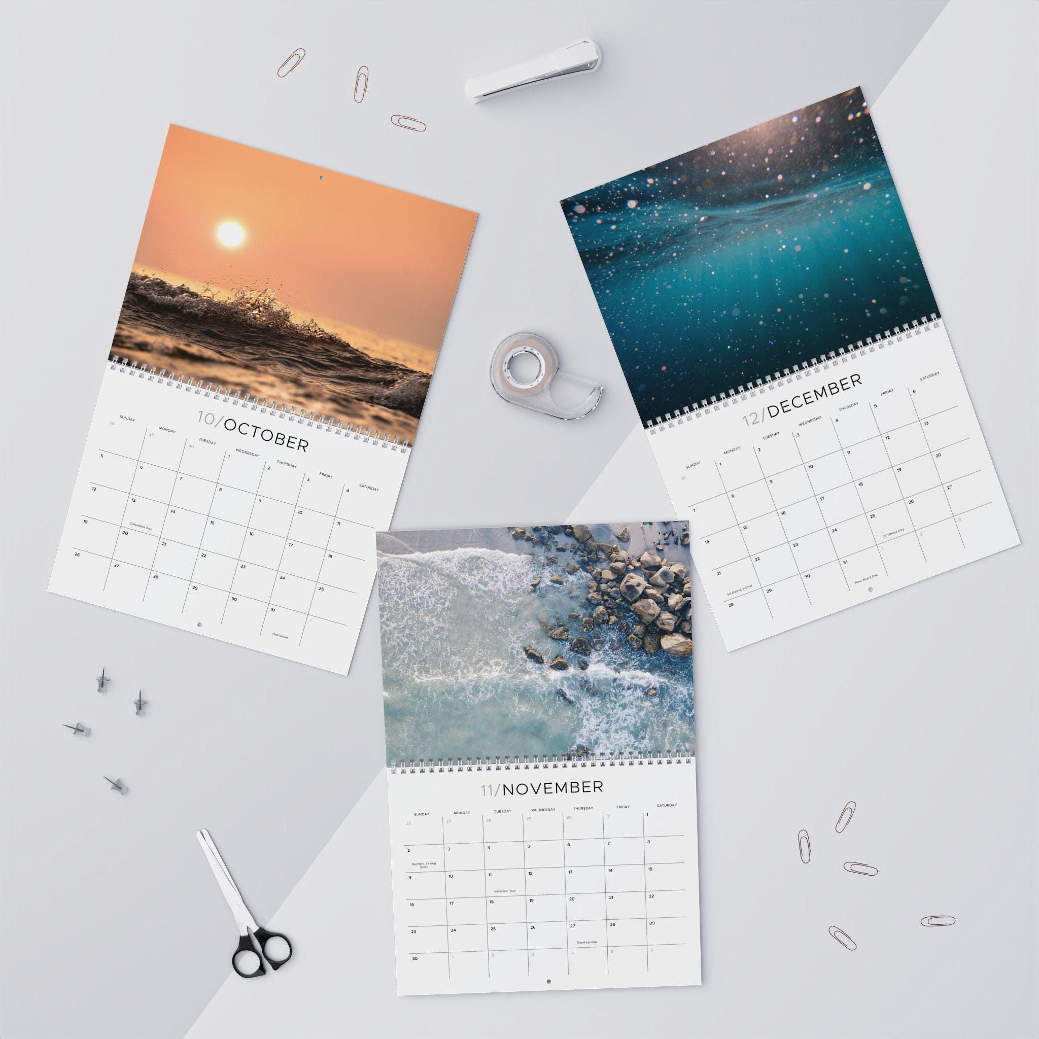 2025 Calendar Ocean Photography Nautical Art Wall Calendars 2025 ...