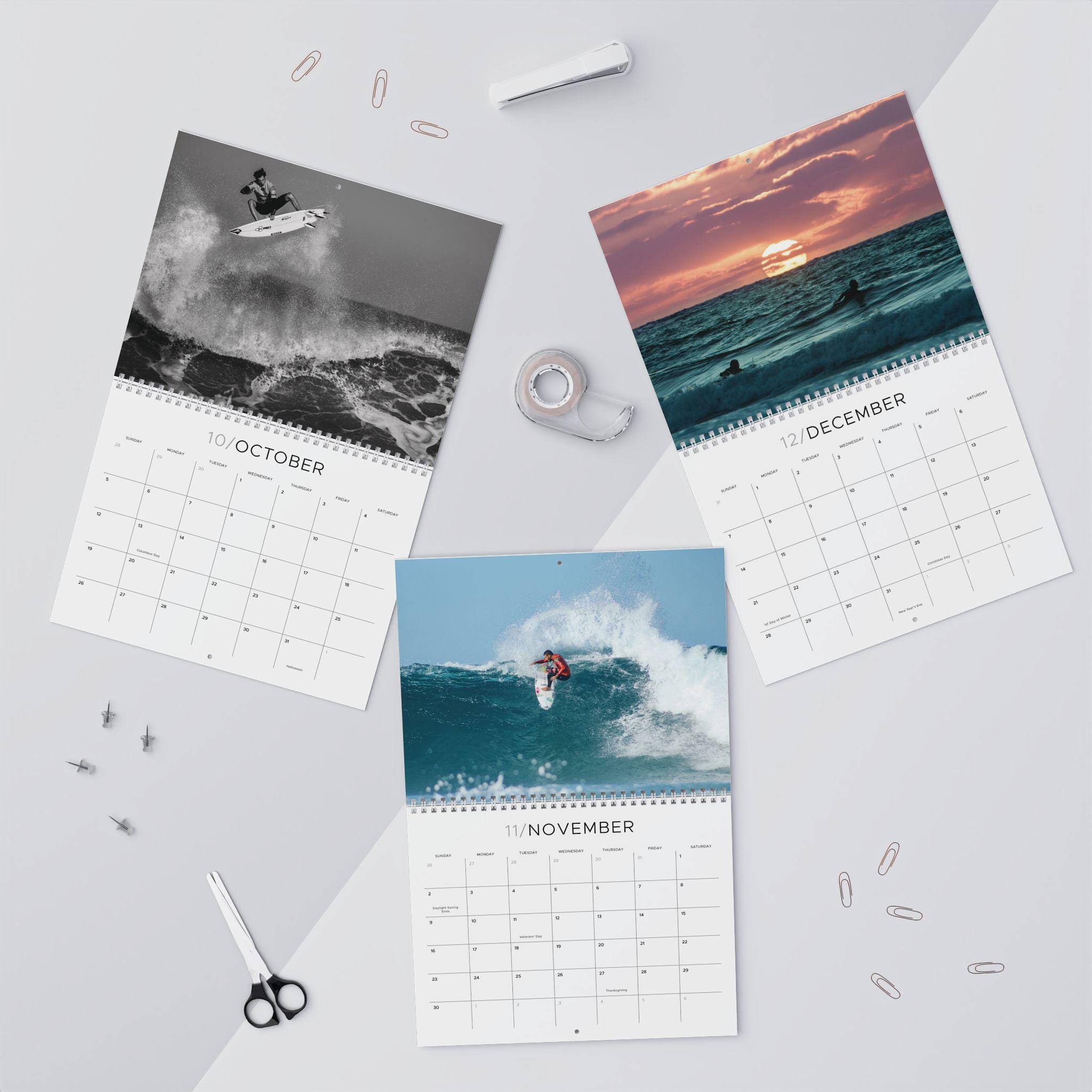 2025 Surfing Wall Calendar 8.5x11 Letter Size Calendar Surf Calendar ...